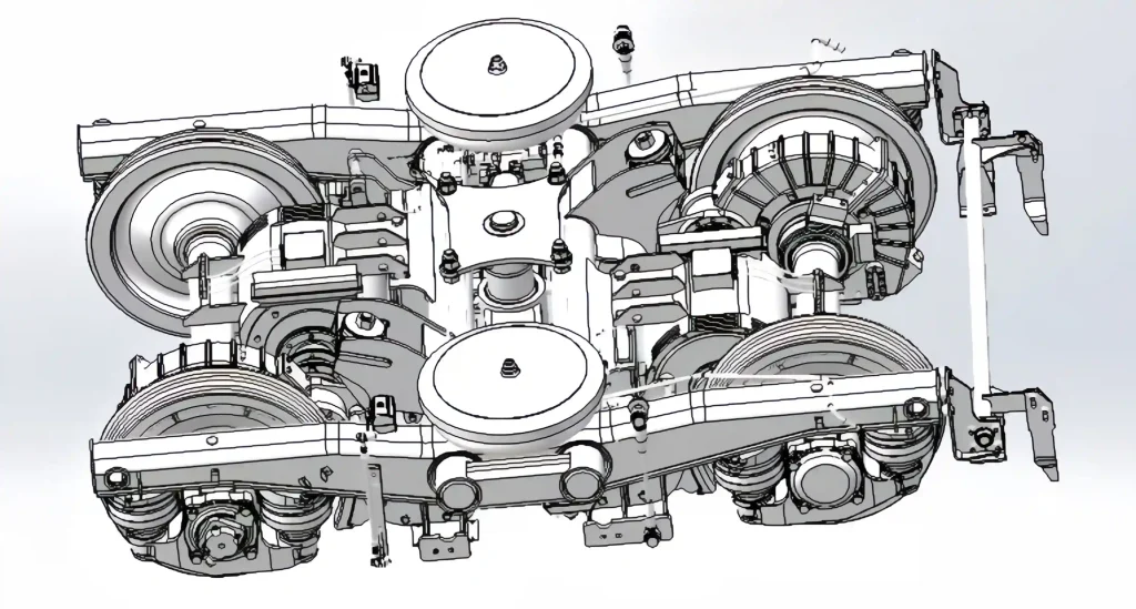 Articulated Locomotive Bogies In Train for The Railway - Rail Industry ...